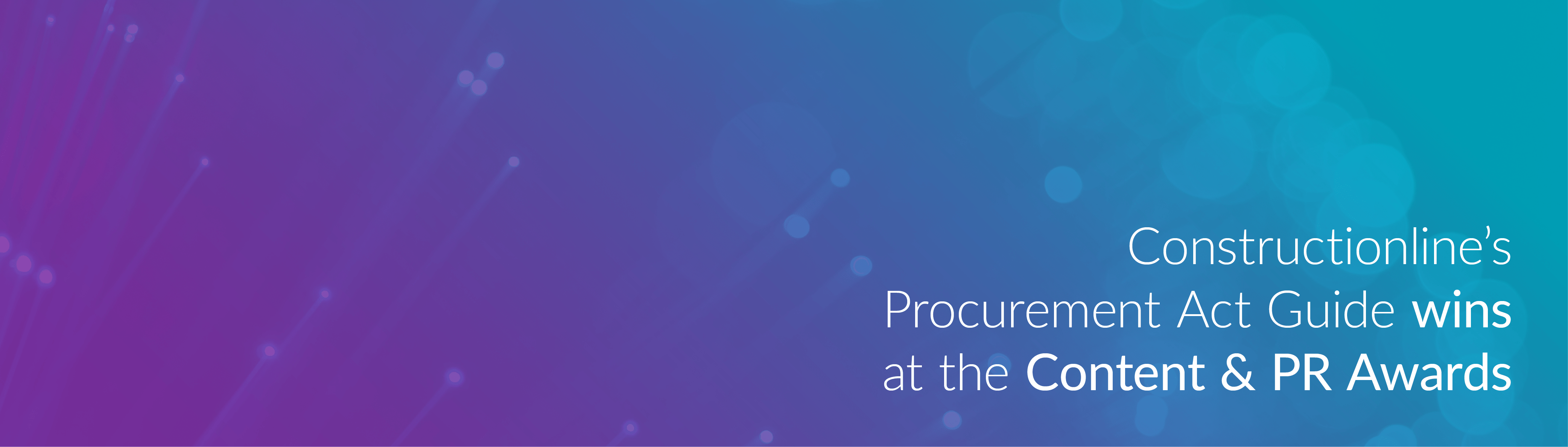 Constructionline Wins Content & PR Award - News | Constructionline